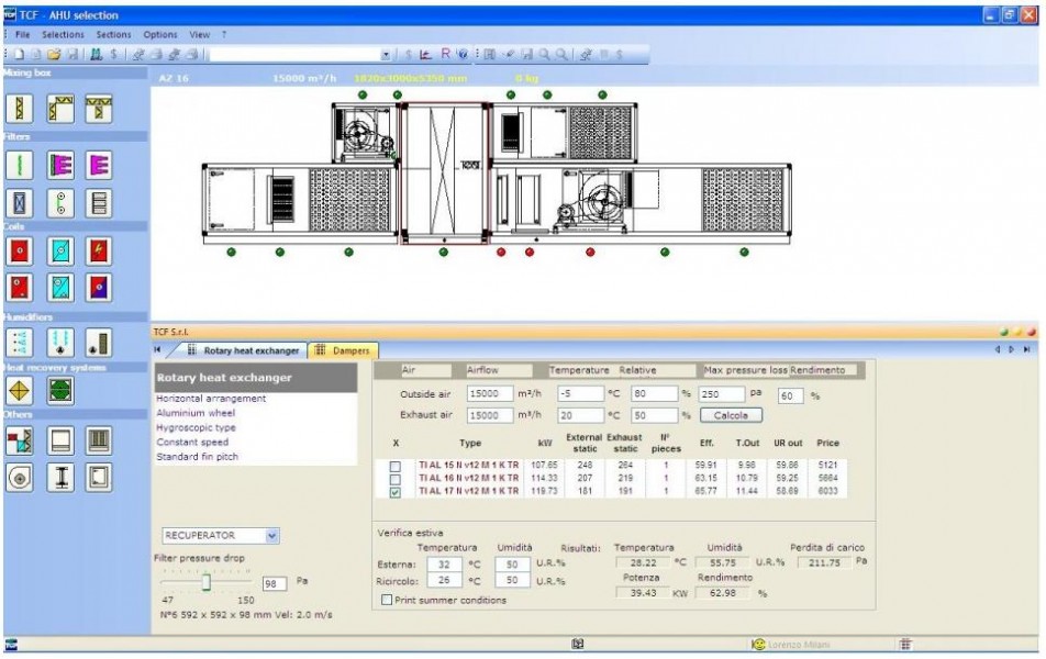 AHUs Selection Software | Tcf